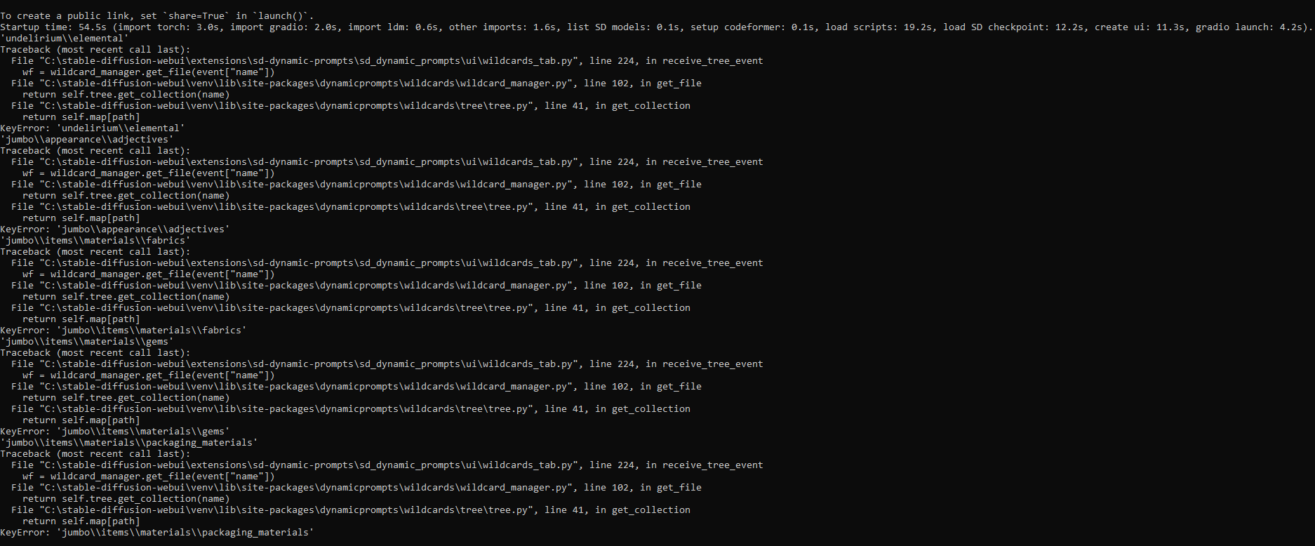 Might be a bug, might be me: issue with wildcards loading properly in tab UI and activating in ...