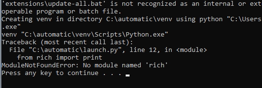 [Bug]: ModuleNotFoundError: No module named 'Kornia' · Issue #78 · vladmandic/sdnext · GitHub