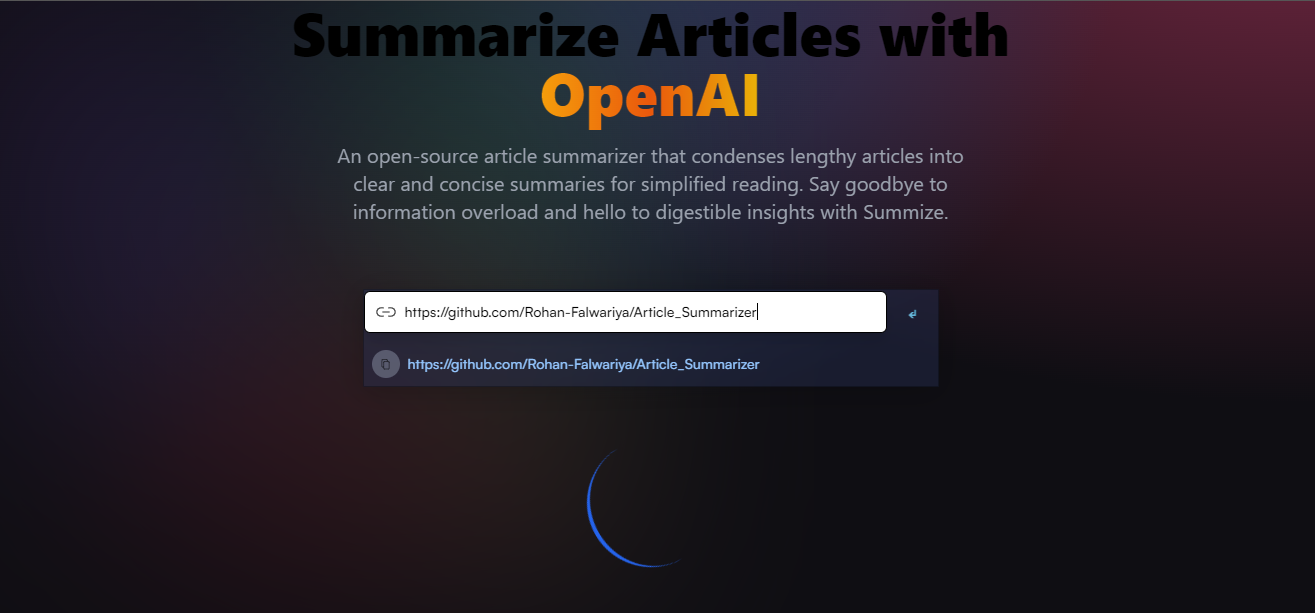 GitHub - Rohan-Falwariya/Article_Summarizer