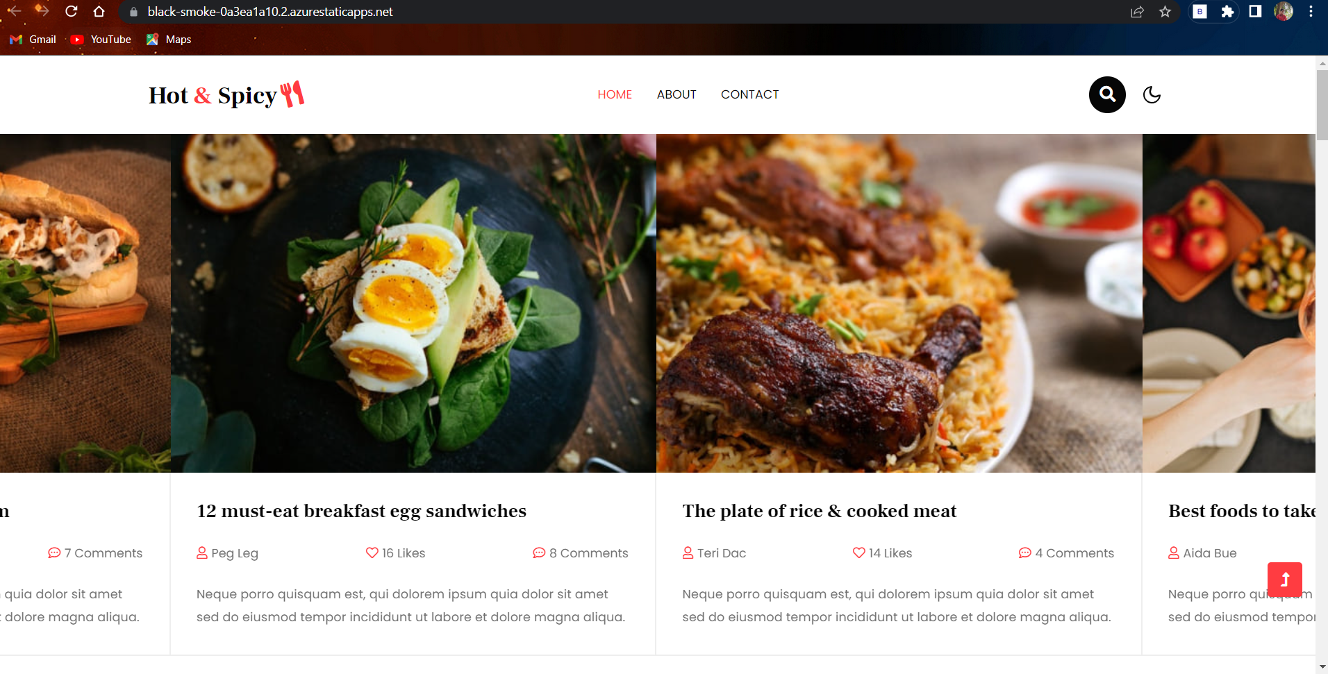 GitHub - Sayan-Dutta-1/Hot-and-Spicy: Here I have created a food blog website which aids people ...