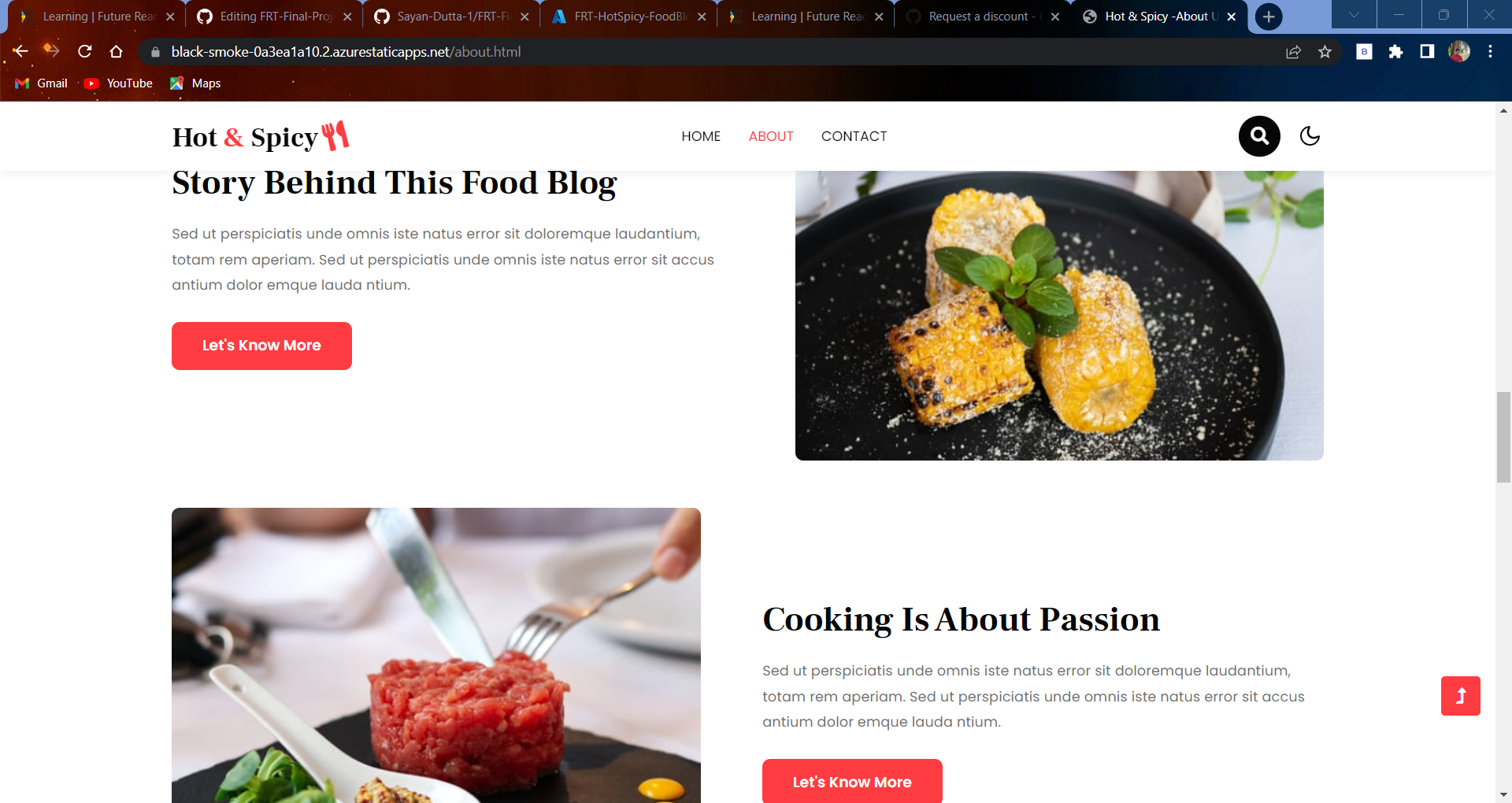 GitHub - Sayan-Dutta-1/Hot-and-Spicy: Here I have created a food blog website which aids people ...