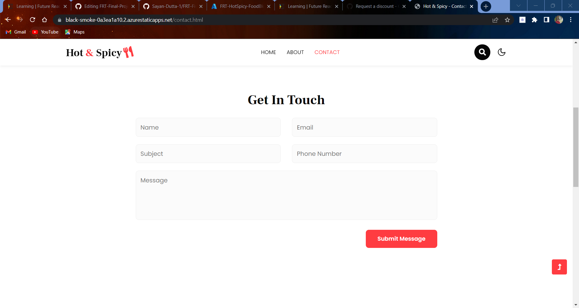 GitHub - Sayan-Dutta-1/Hot-and-Spicy: Here I have created a food blog website which aids people ...