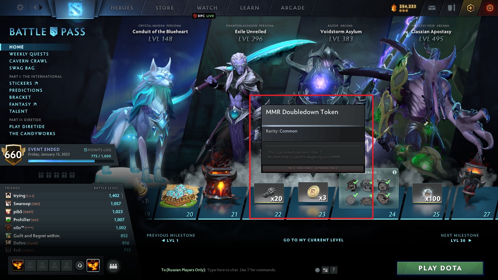 Battlepass 2022 MMR DOUBLEDOWN TOKENS are missing · Issue #6641 · ValveSoftware/Dota2-Gameplay ...
