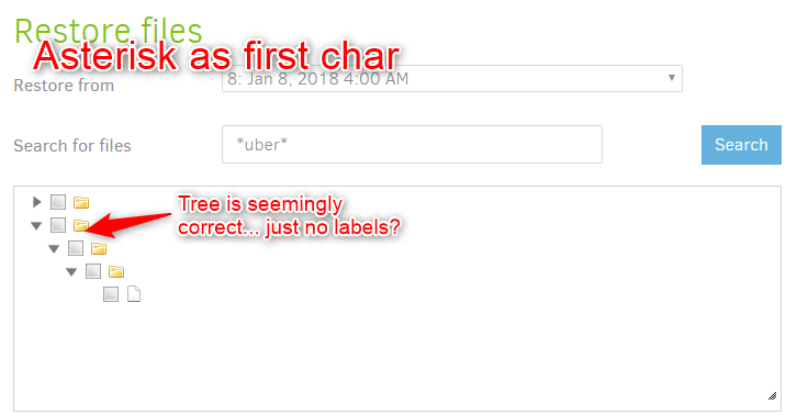 Search shows blank tree. · Issue #2682 · duplicati/duplicati · GitHub