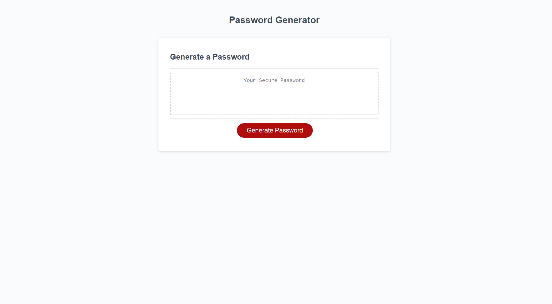 GitHub - jjsmith32199/JSPasswordGenerator: Random password generator