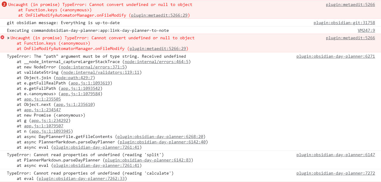 Trying to link Day planner with current note named Untitled or fired from a Templater template ...