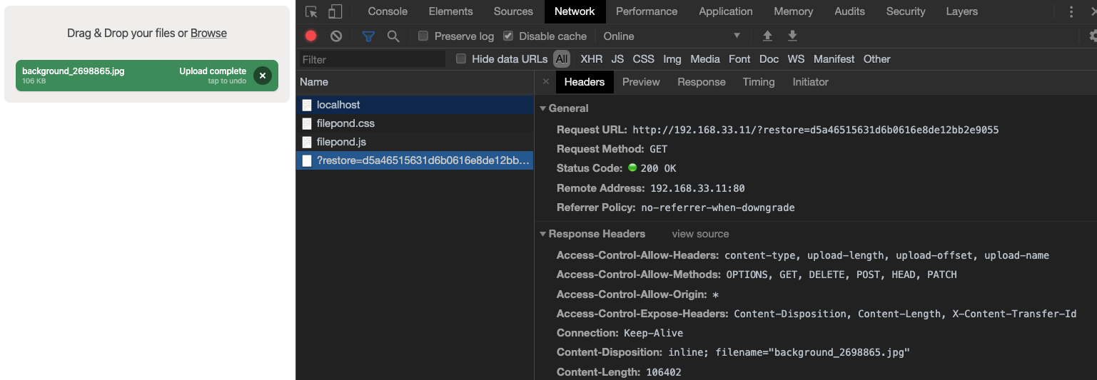 The filename is missing from RESTORE after SUBMIT · Issue #435 · pqina/filepond · GitHub