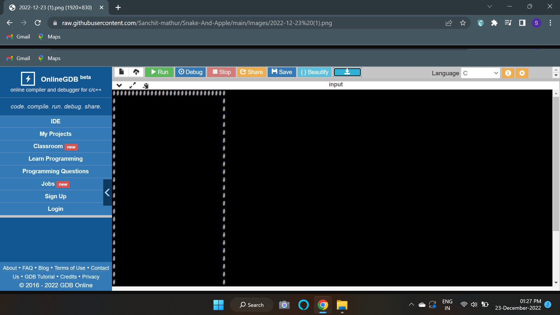 GitHub - Sanchit-mathur/Snake-And-Apple: C code for the game snake and apple