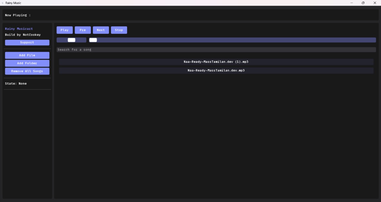 GitHub - Dev1511/Rainy-Music-Player: A simple music player using python.