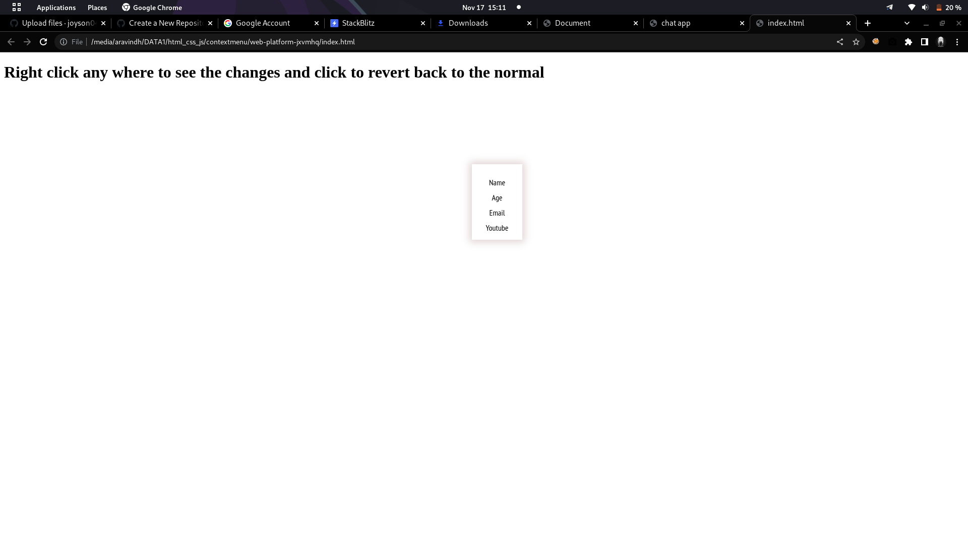 GitHub - joyson04/Javascript-Context-Menu