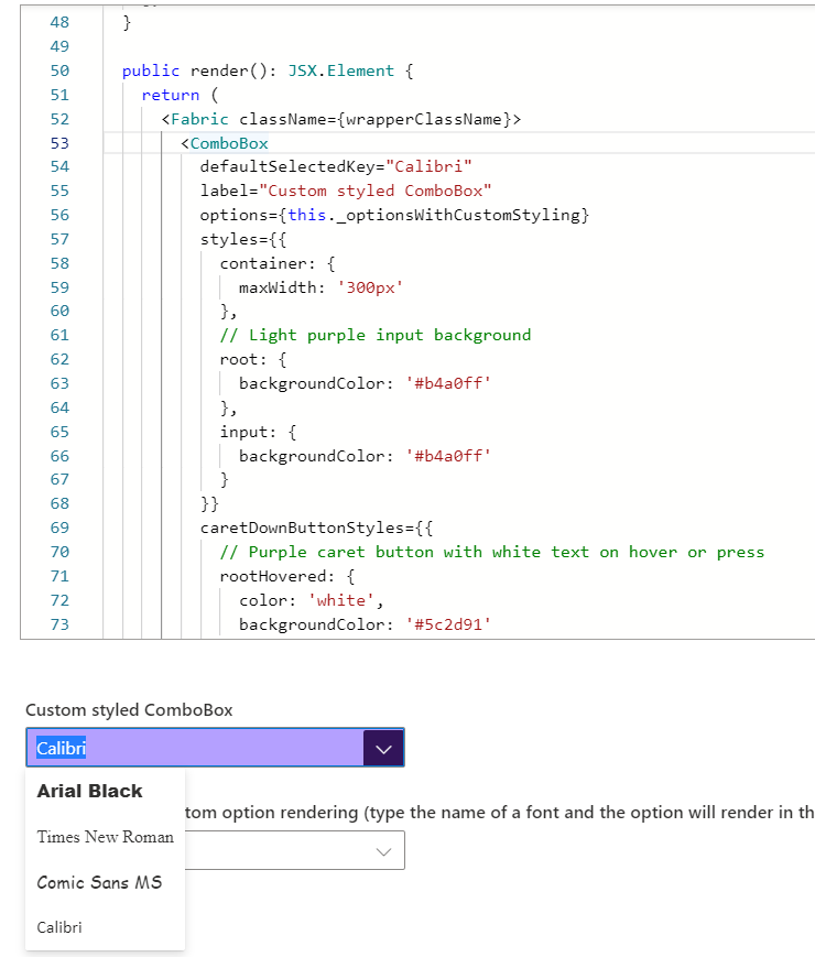 Per-option styling for ComboBox Multiselect · Issue #11294 · microsoft ...
