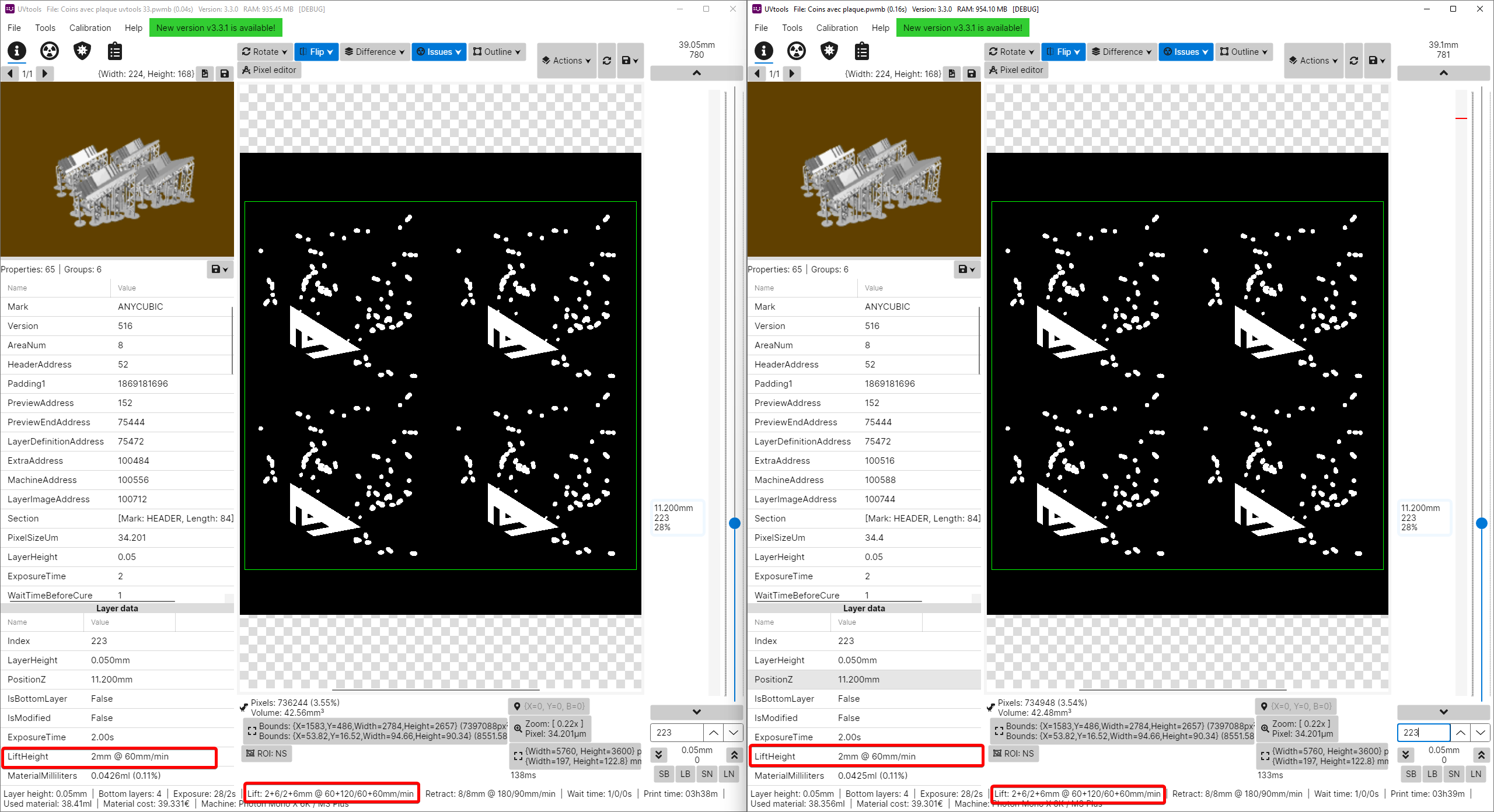 [BUG] Mono X 6K Lift distance not saved correctly. · Issue #457 · sn4k3/UVtools · GitHub