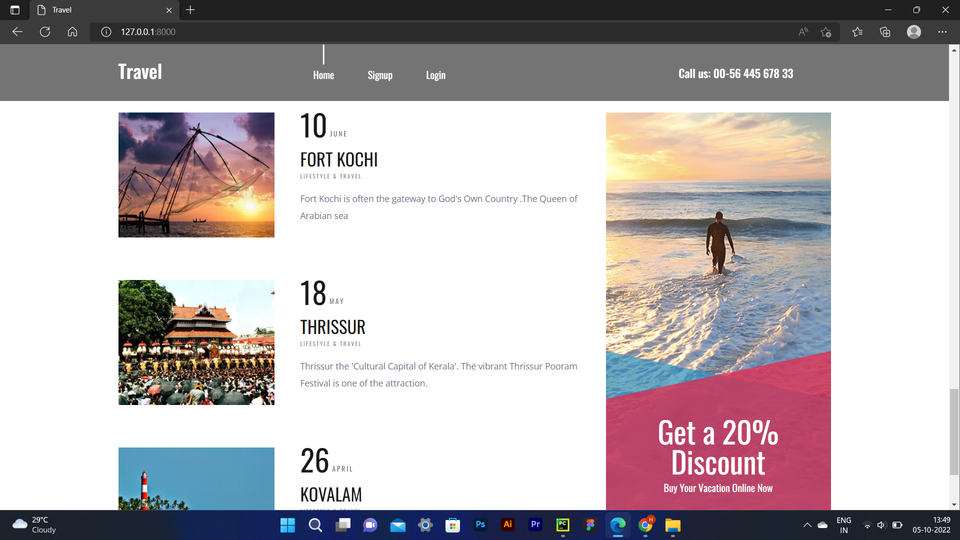 GitHub - hari333krishnan/travelproject