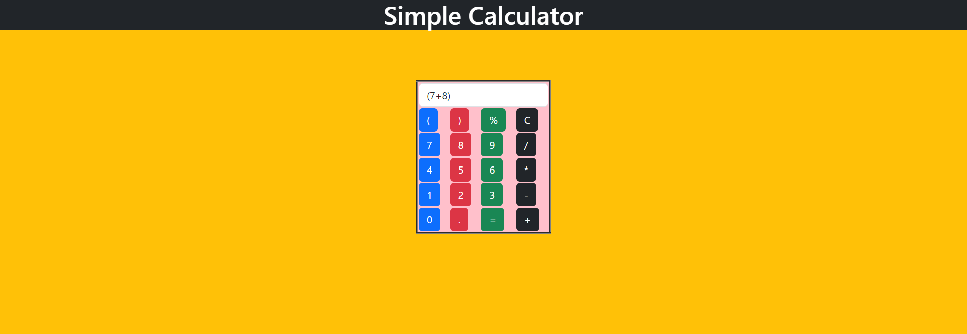 Github Ritens Simple Calculator