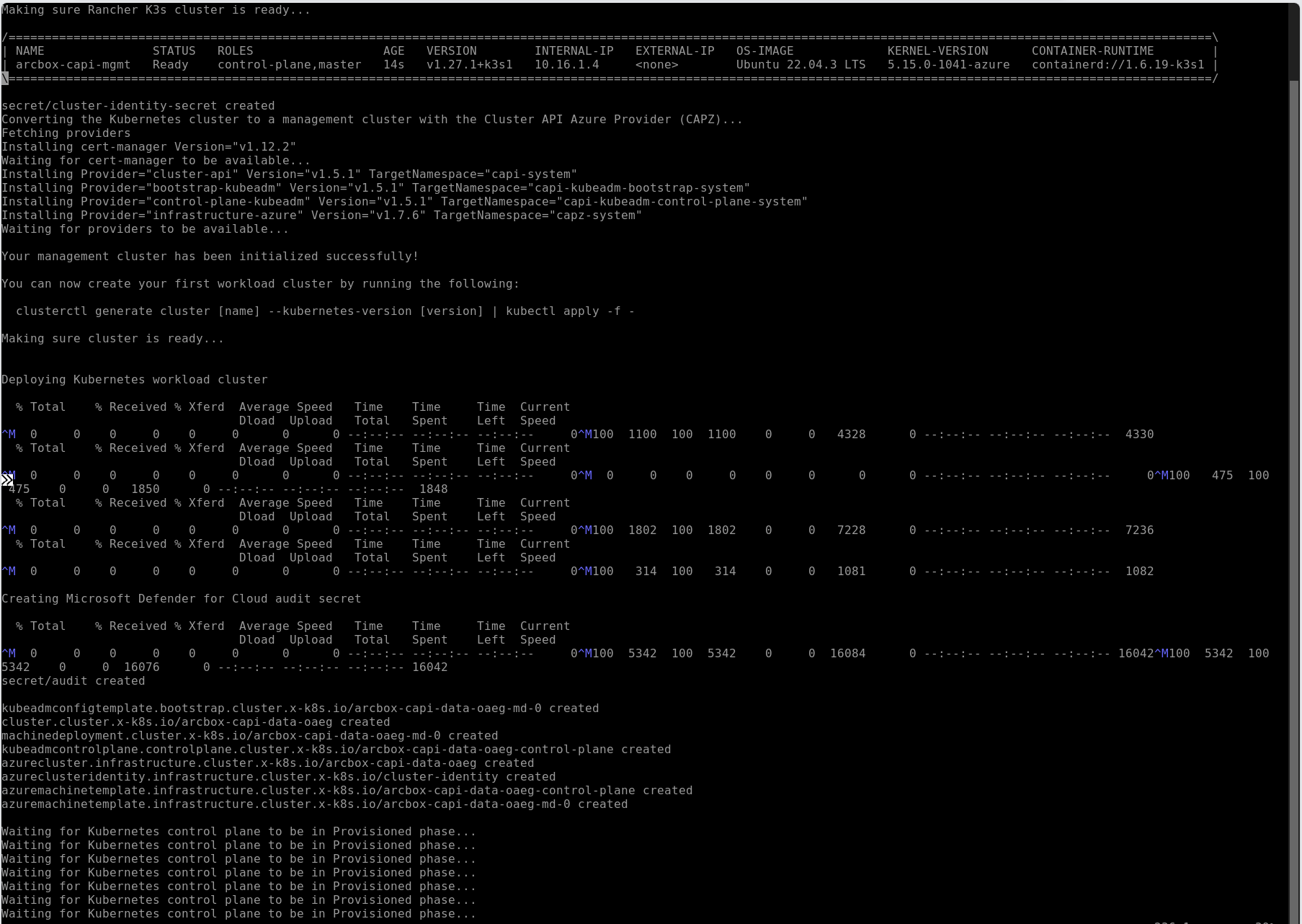 ArcBox-Full deployment hangs Waiting for Kubernetes control plane to be ...