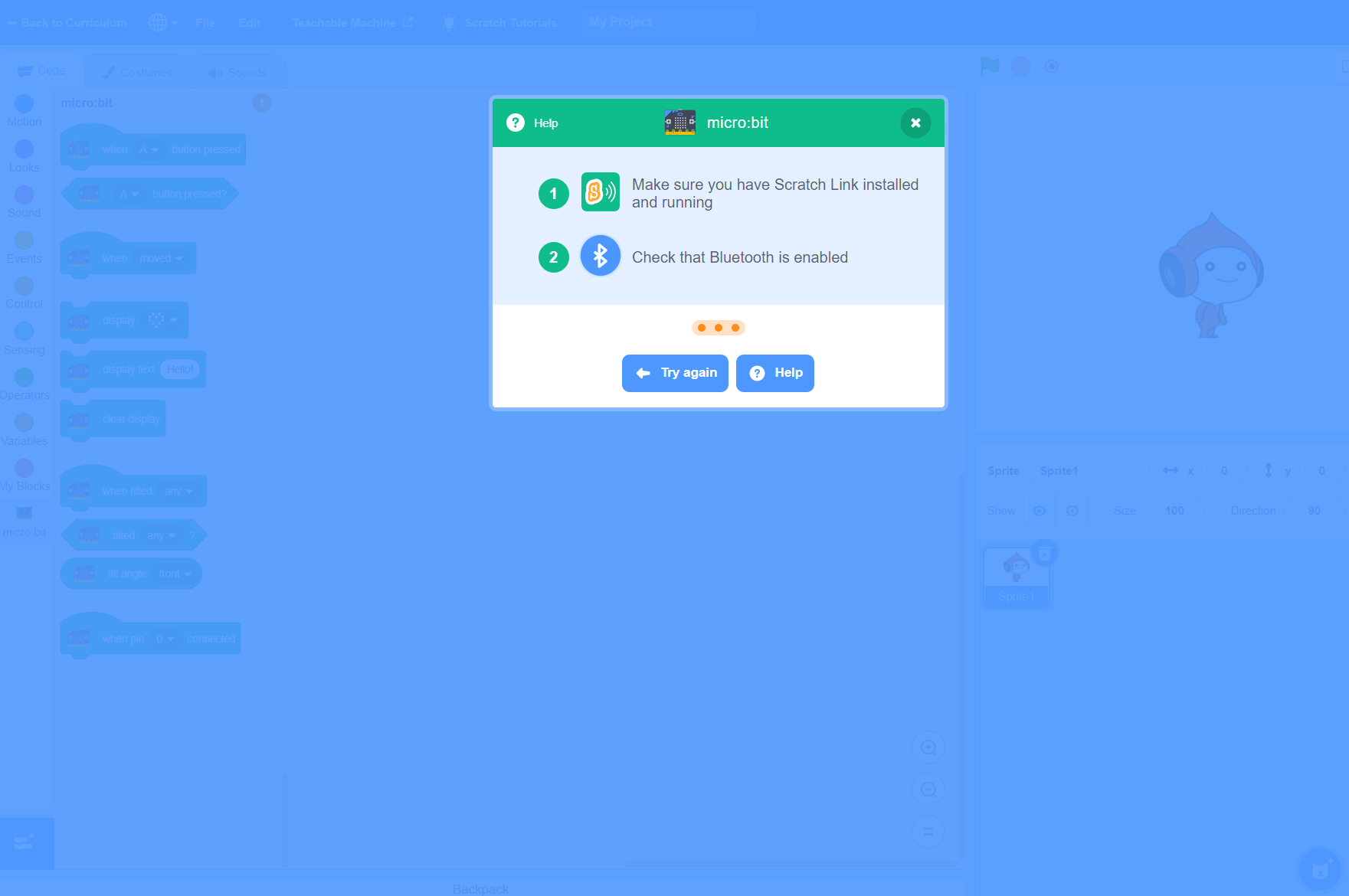 Could not connect to micro:bit using Scratch Link on https://playground.raise.mit.edu/ · Issue ...