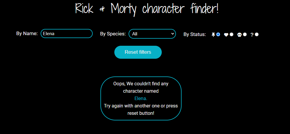 GitHub - marocena26/rick-and-morty-character-finder: Responsive website with a list of Rick and ...