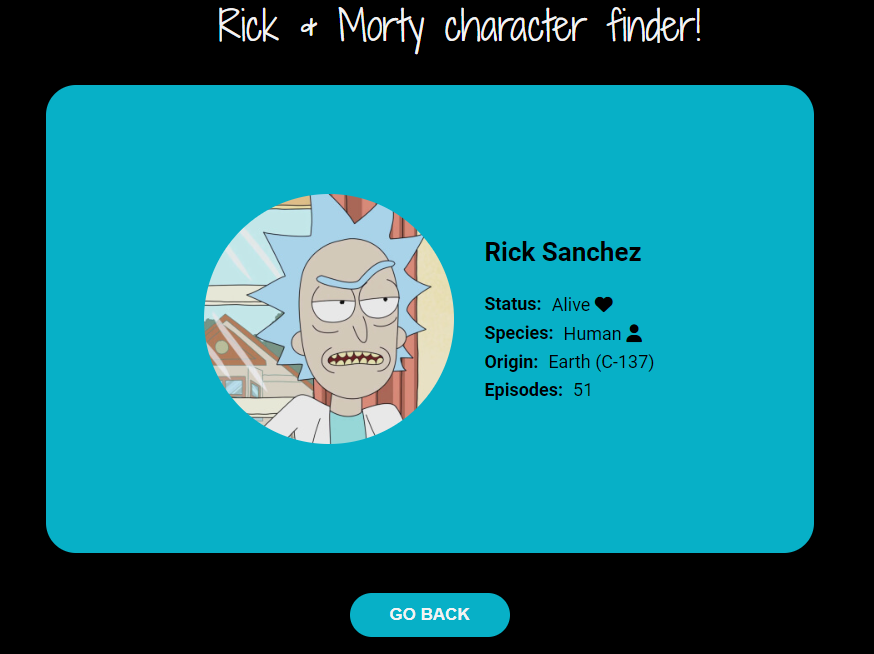 GitHub - marocena26/rick-and-morty-character-finder: Responsive website with a list of Rick and ...