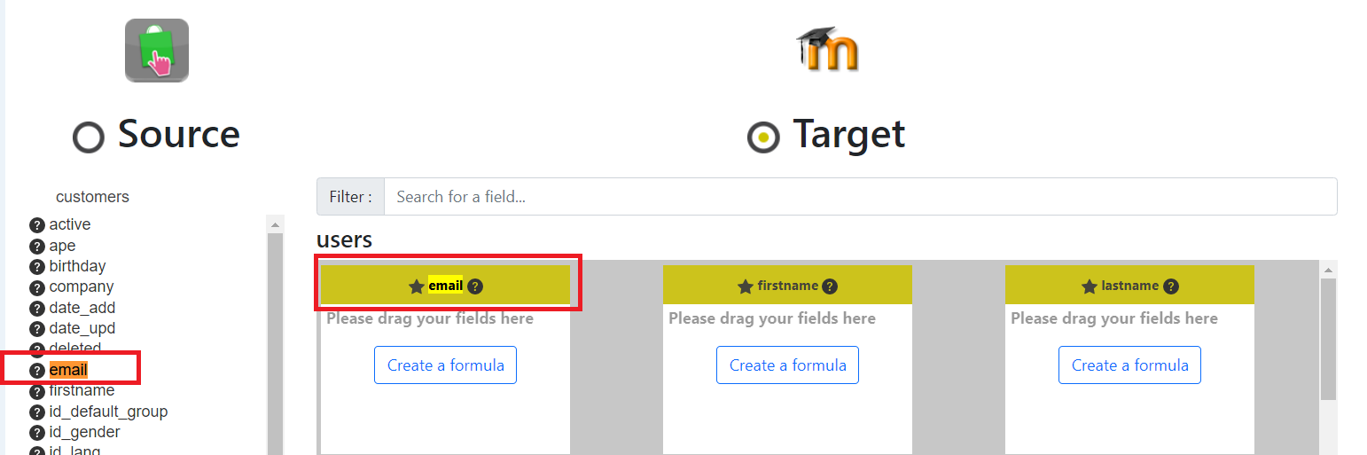 error: Field email not found in the module customers · Issue #837 · Myddleware/myddleware · GitHub