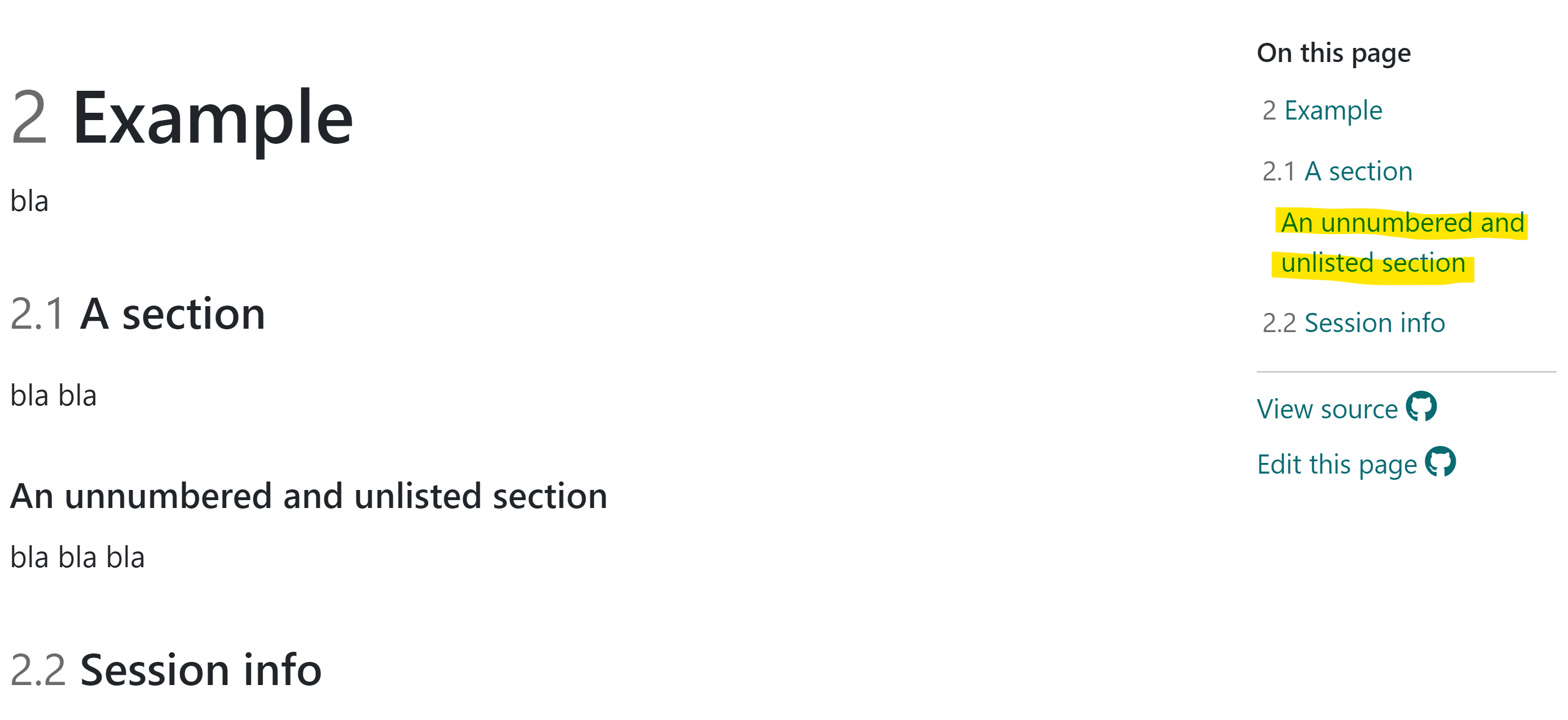 Support unlisting sections in TOC in `bs4_book()` as other formats · Issue #1317 · rstudio ...