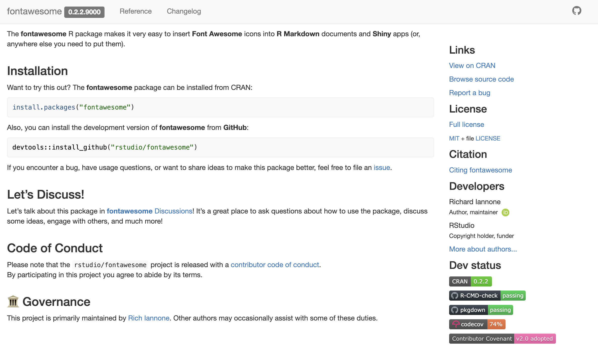 Examples missing from the pkgdown website homepage · Issue #91 · rstudio/fontawesome · GitHub