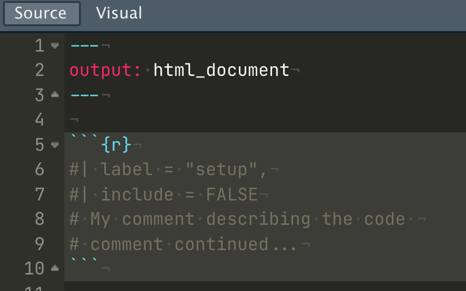 [FR]: Introduce syntax highlighting for in-body syntax for chunk options in `.Rmd` docs · Issue ...