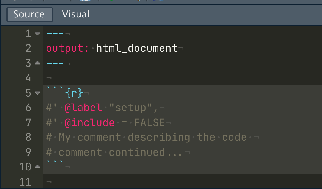[FR]: Introduce syntax highlighting for in-body syntax for chunk options in `.Rmd` docs · Issue ...