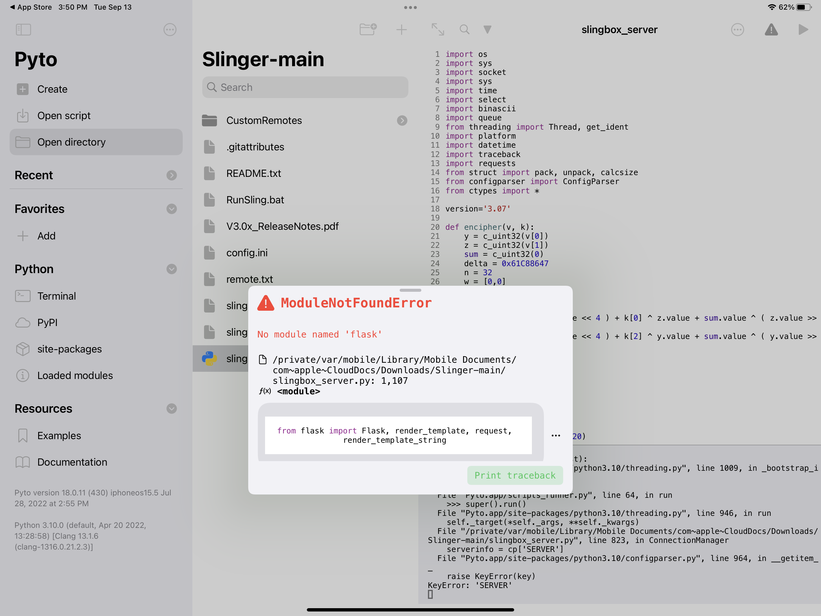 slinger with python on mac · GerryDazoo Slinger · Discussion #46 · GitHub