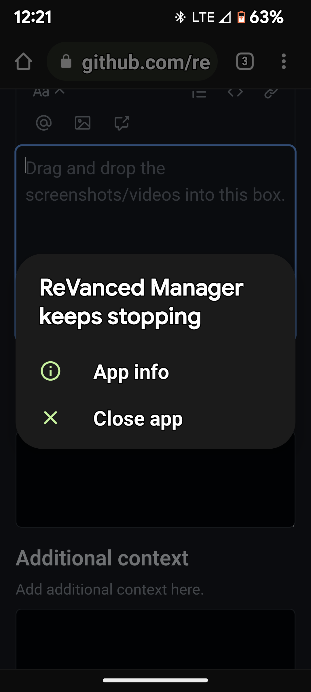bug: · Issue #173 · ReVanced/revanced-manager · GitHub