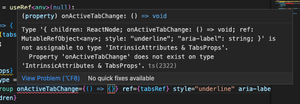 Property 'onActiveTabChange' does not exist on type of the Tabs component · Issue #536 ...