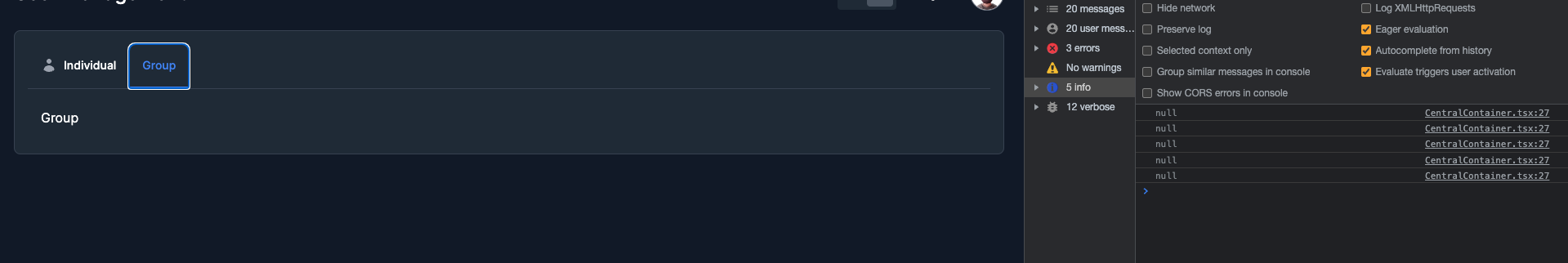 Property 'onActiveTabChange' does not exist on type of the Tabs ...