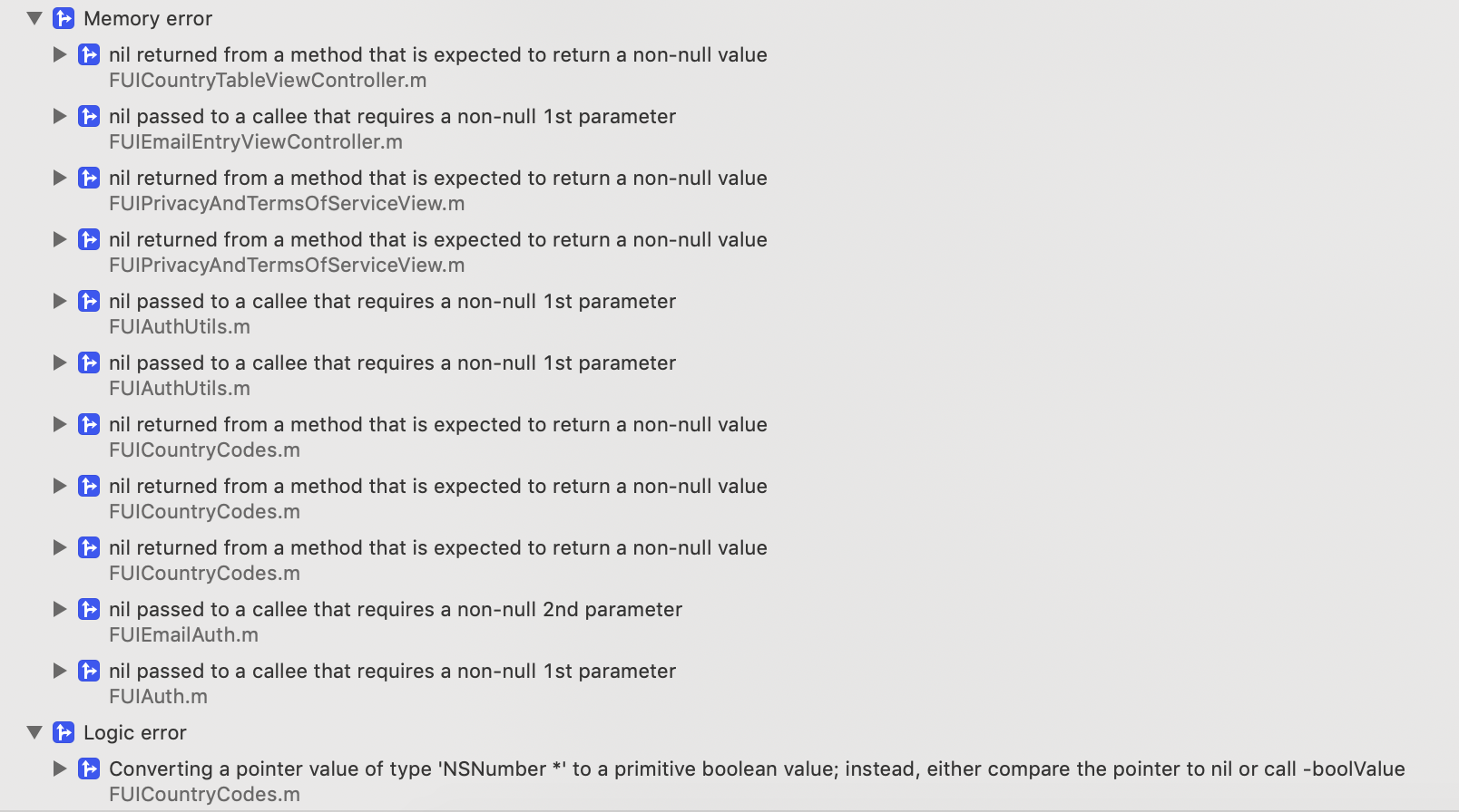 Analyzer issues · Issue #746 · firebase/FirebaseUI-iOS · GitHub