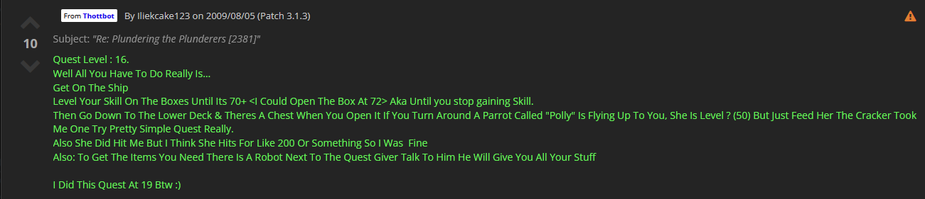 [Quest] Plundering the Plunderers RP events · Issue #13132 · azerothcore/azerothcore-wotlk · GitHub