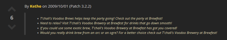 Grammatical issues with Brewfest barking lines. · Issue #4133 · chromiecraft/chromiecraft · GitHub