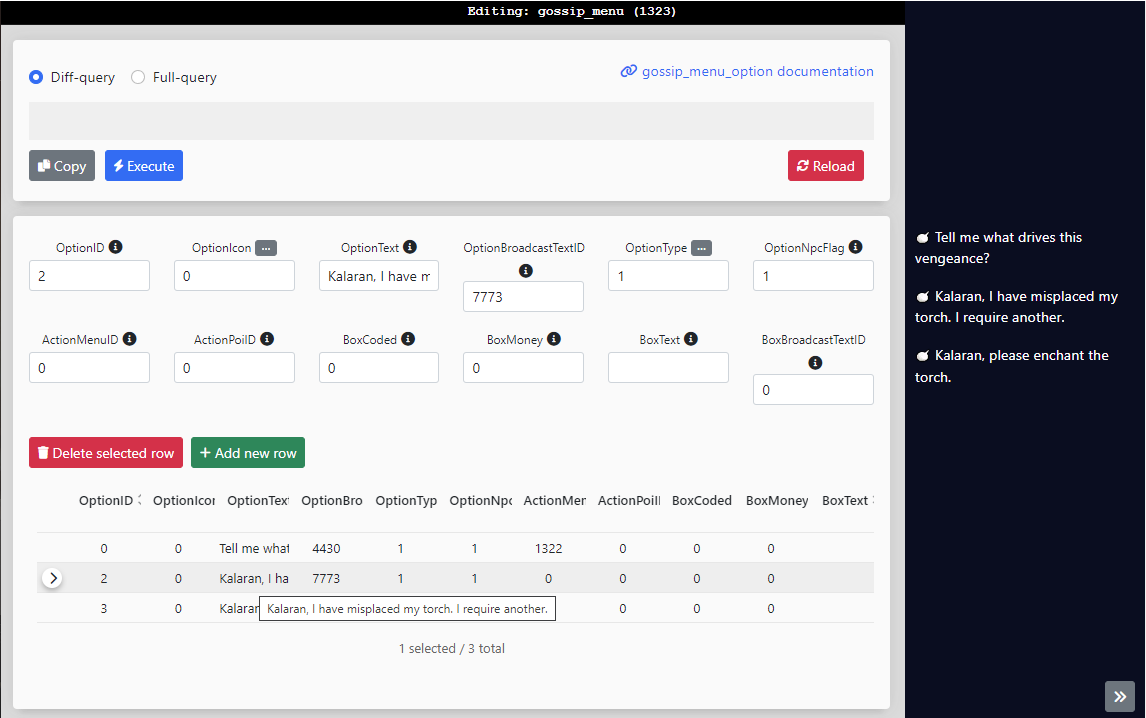 Kalaran Windblade missing gossip to replace The Torch of Retribution · Issue #13537 ...