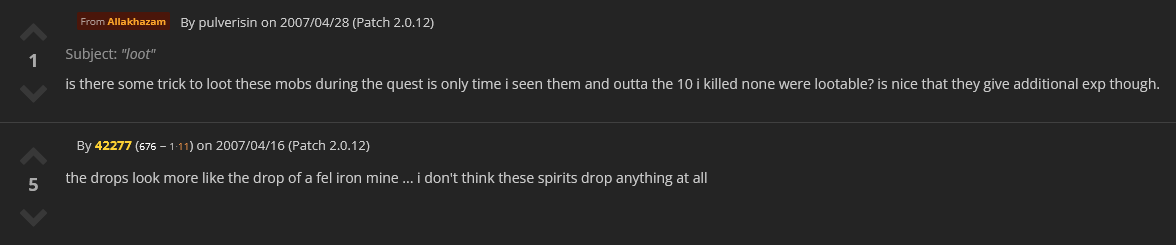 Fel Spirits should not drop loot · Issue #14256 · azerothcore/azerothcore-wotlk · GitHub