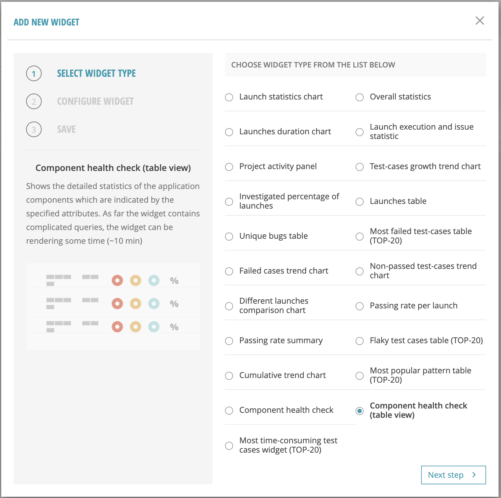 Is it possible to widgets to be filtered to test level · Issue #1678 ...