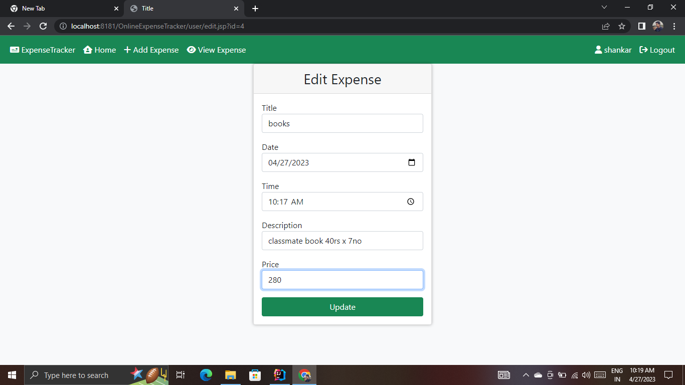 Github Shankar9698 Online Expense Tracker Tech Stack Used For This Project Are Java 1 8