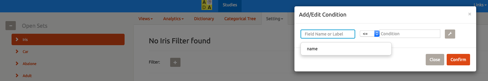 [Bug] Autocomplete doesn't seem to work in Settings · Issue #41 · ada-discovery/ada-issues · GitHub