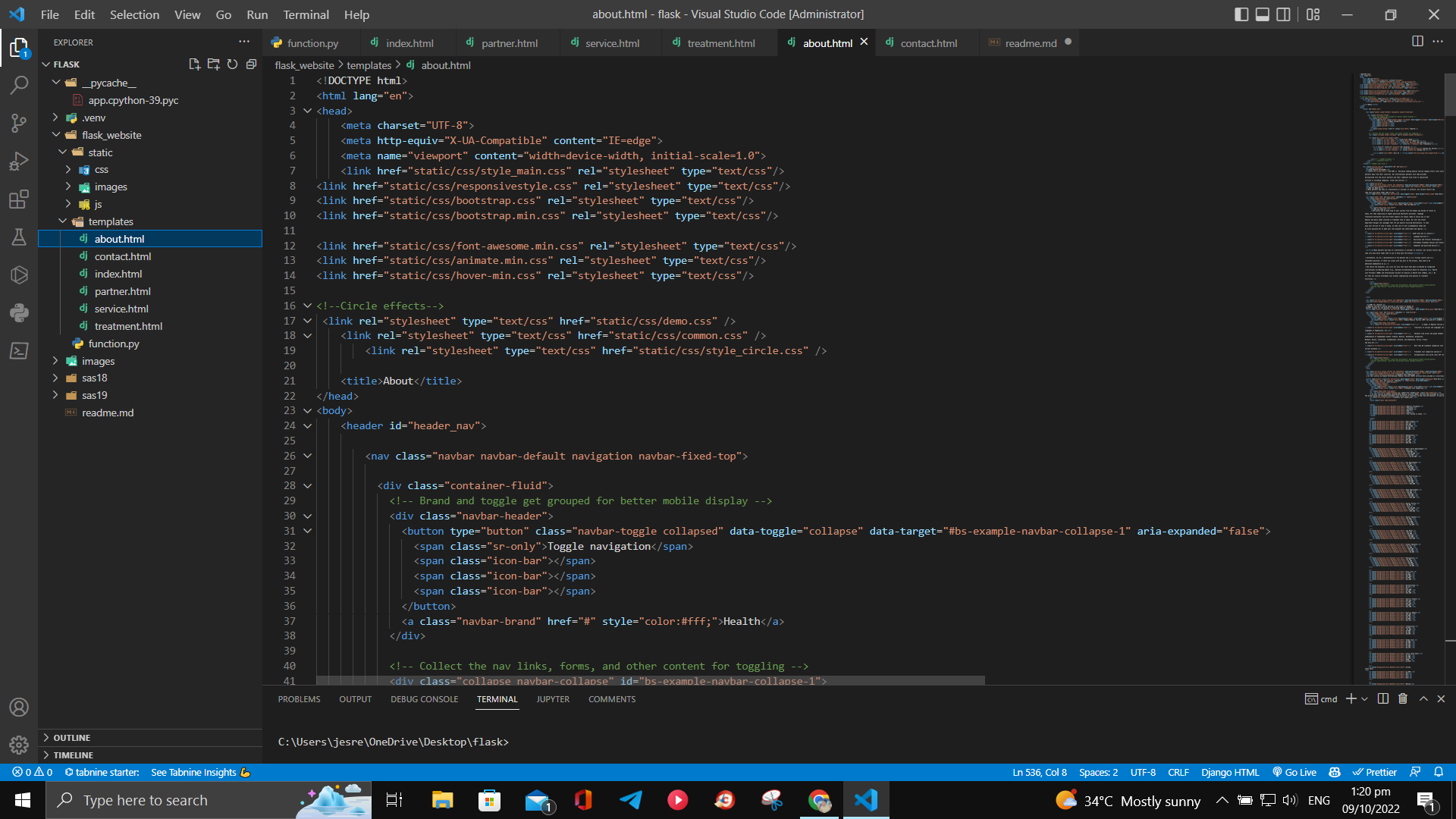 GitHub - rodence/python-ITE-306-flask-Hospital-Website: Creating a ...
