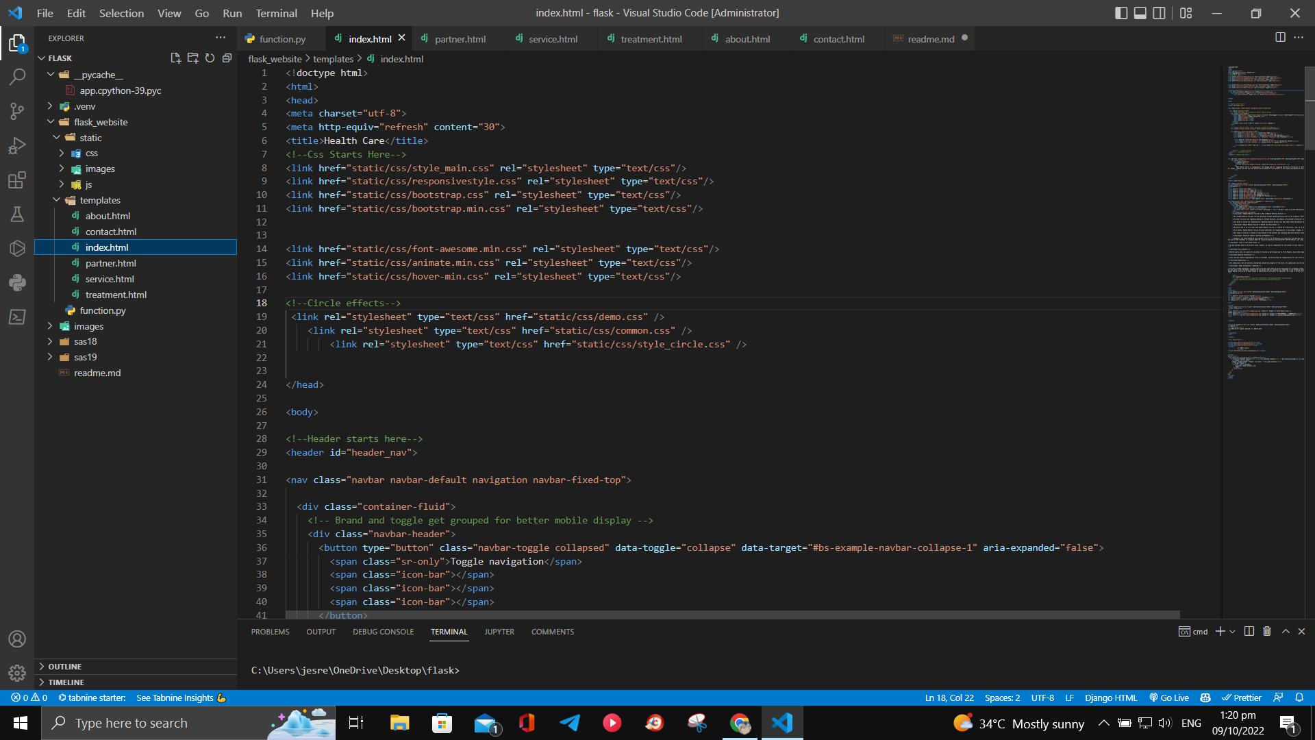 GitHub - rodence/python-ITE-306-flask-Hospital-Website: Creating a ...