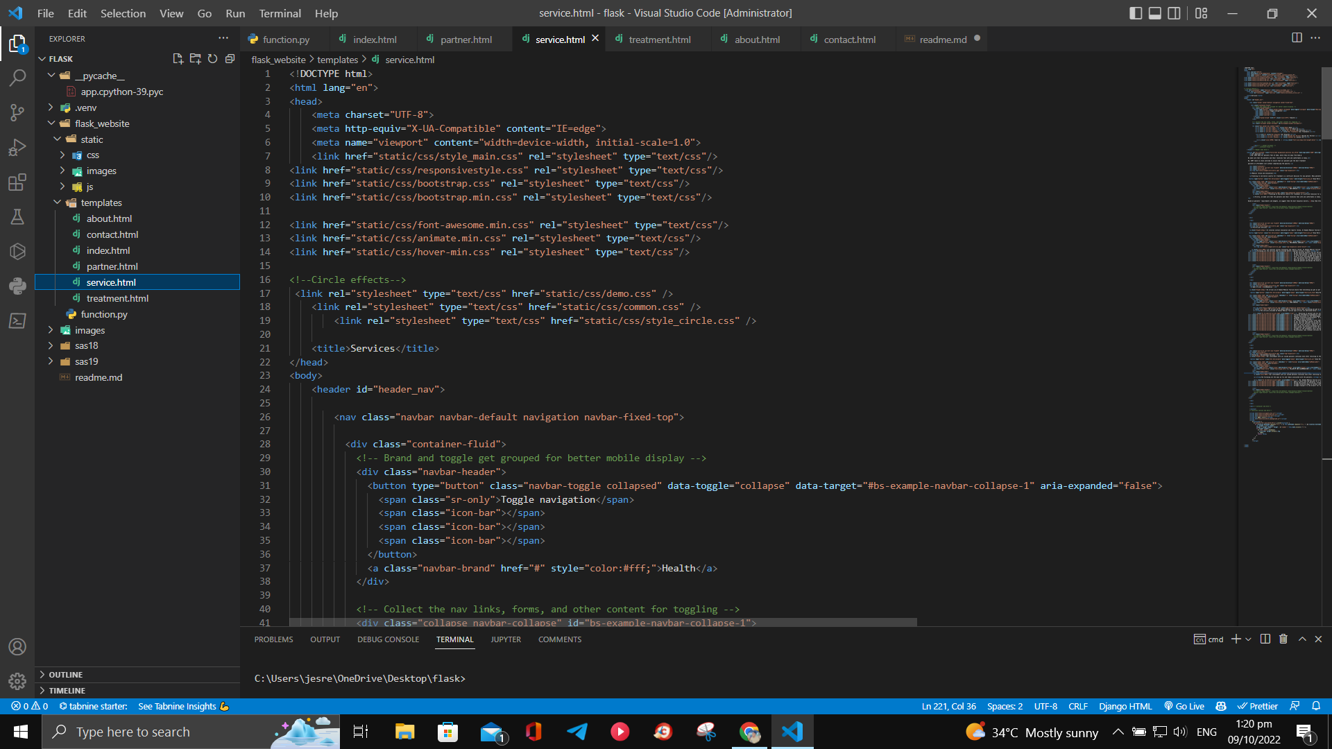 GitHub - rodence/python-ITE-306-flask-Hospital-Website: Creating a ...
