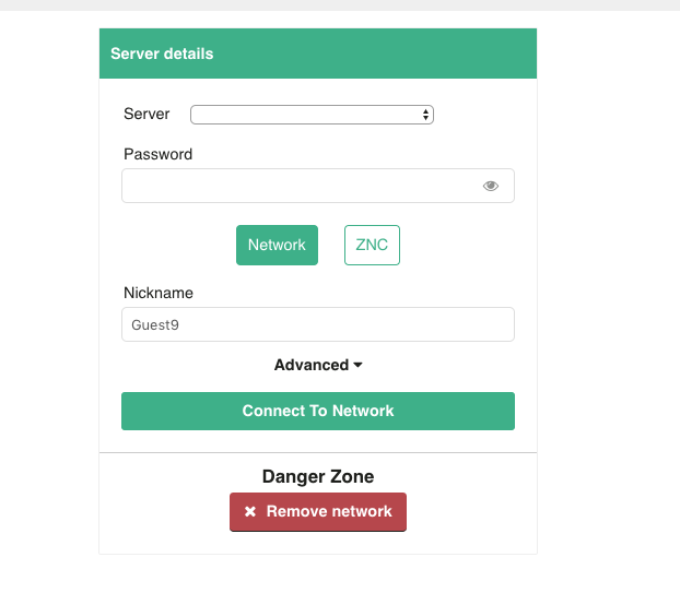 New Network - Select Option not updating · Issue #1187 · kiwiirc/kiwiirc · GitHub