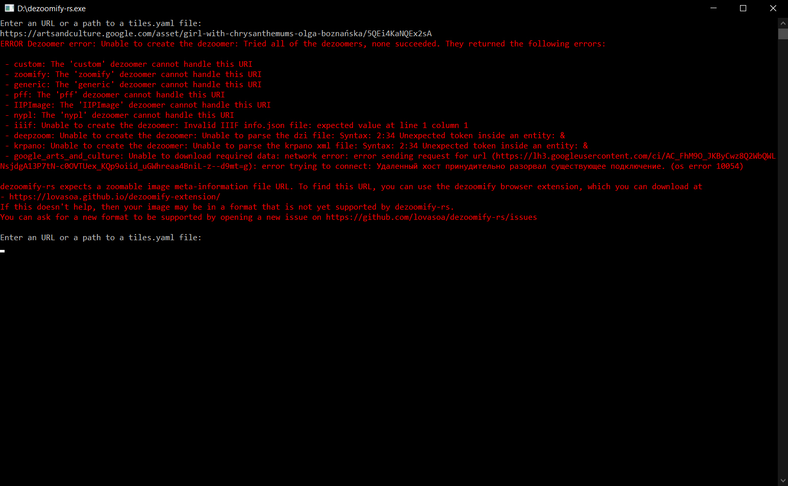 Is not downloading images from the site Google Arts and Culture using Dezoomify-rs · Issue #655 ...
