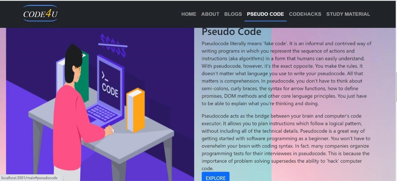 GitHub - RasikaRpatil/code4u_client