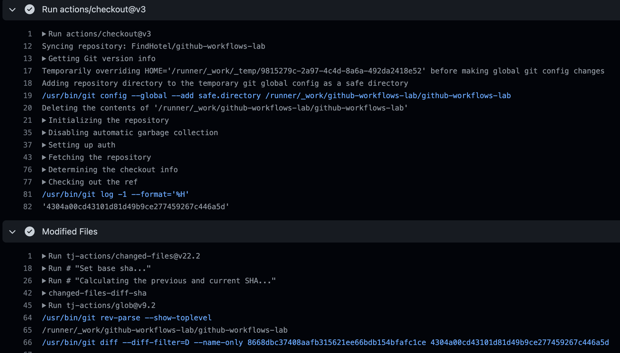 [BUG] Keep the same commit SHA between workflows · Issue #543 · tj-actions/changed-files · GitHub