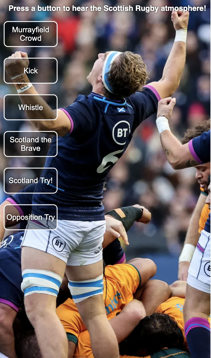 GitHub - catrionafsmith/scotland-rugby-soundboard: A soundboard to celebrate the sounds of ...