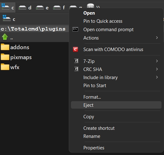 [bug] drives bar right click properties missing functions ! · Issue #580 · doublecmd/doublecmd ...