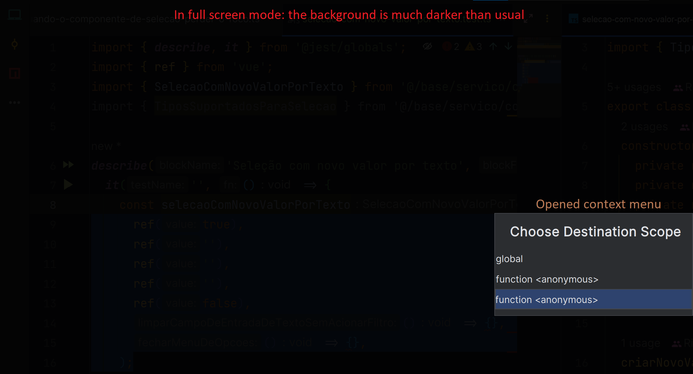 [Bug]: Context menu's background gets much darker when opened in full screen mode · Issue #329 ...