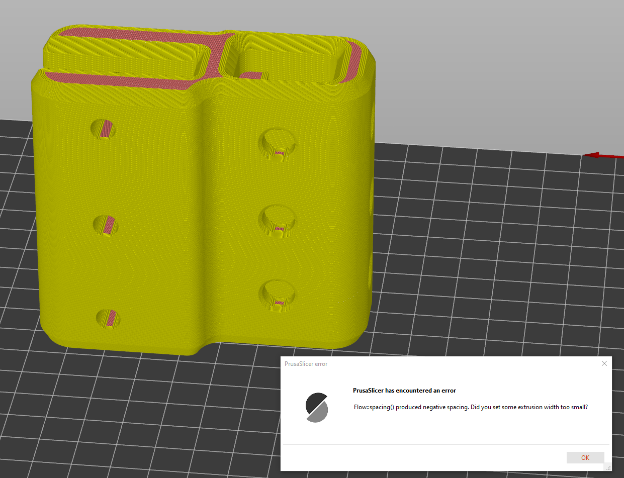 Flow::spacing() produced negative spacing. Did you set some extrusion width too small? · Issue ...